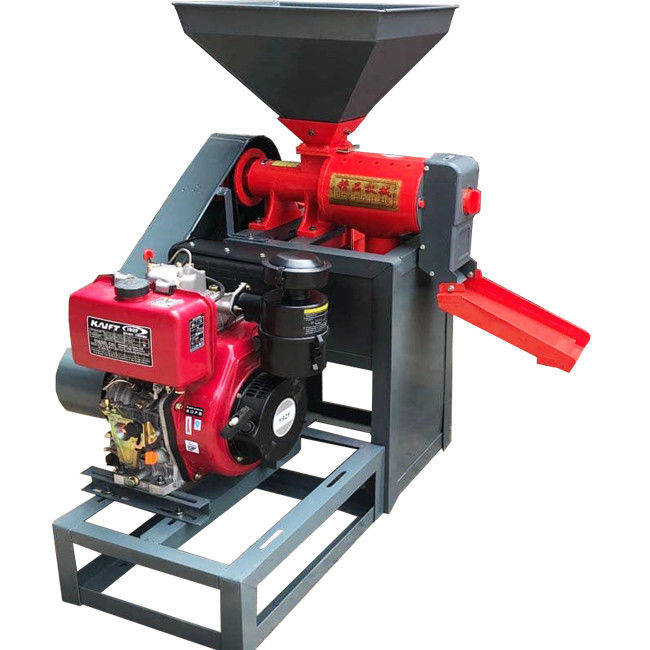 12HP Air Cooled Diesel Rice Mill Rice Husking Machine 500kg Per Hour